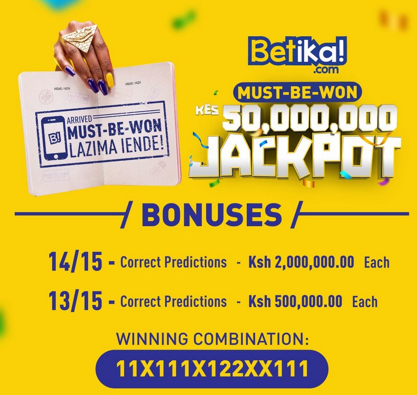 15 Games Betika Must Be Won Jackpot Predictions,18/4/2026: Make Ksh50 ...